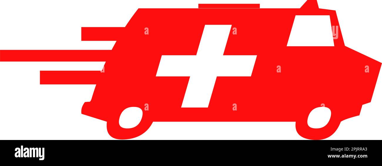 Ambulance van vehicle speeding simple business icon logo Stock Vector ...