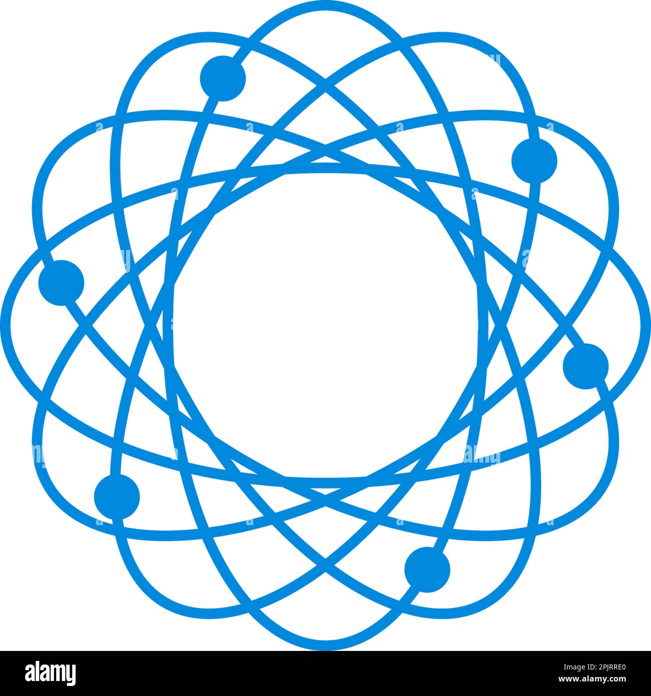 Abstract biotechnology molecule atom dna logo design template Stock ...