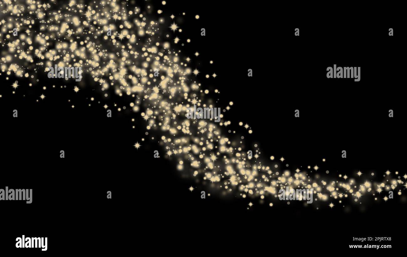 Gold particle overlay on black hi-res stock photography and images - Alamy