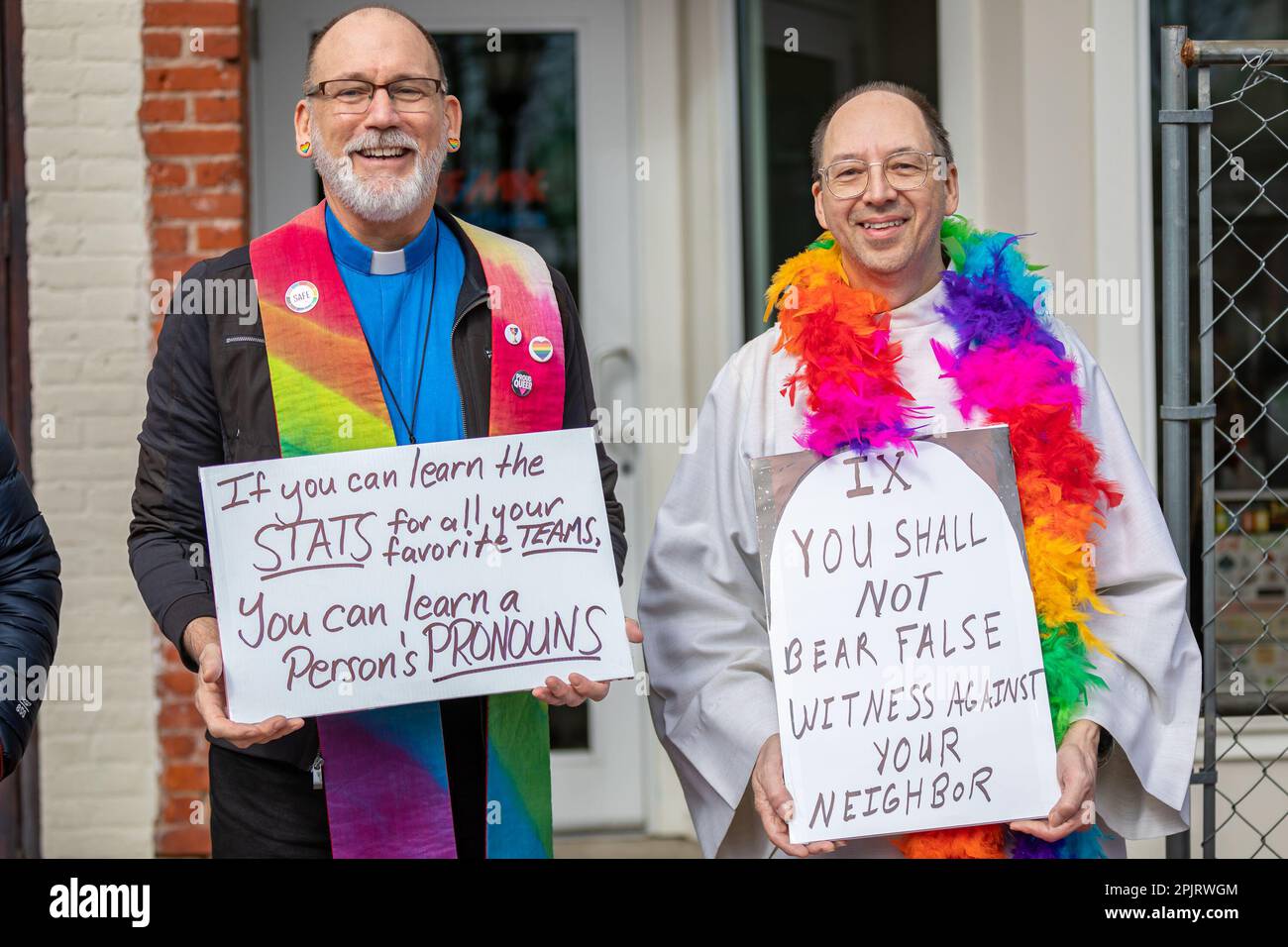 United States. 01st Apr, 2023. CHARDON, OHIO - APRIL 1: Two members of ...