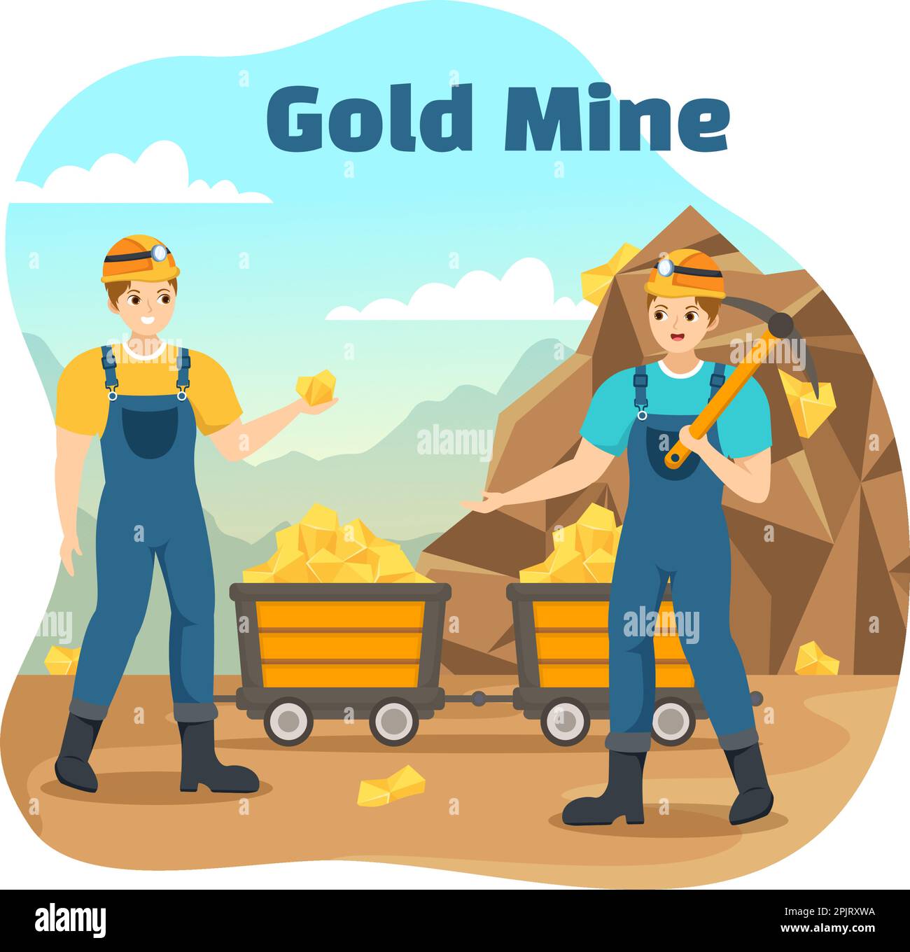 Gold nugget hand Stock Vector Images - Alamy