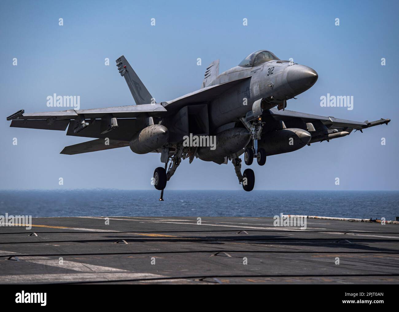 230403-N-MH015-1072 AT SEA (April 3, 2023) An F/A-18E Super Hornet from the “Kestrels” of Strike ...