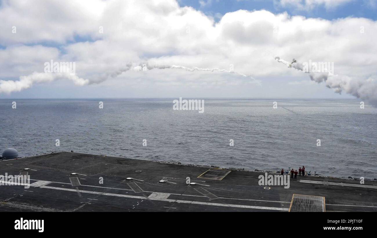 230401-N-AV223-1002 PACIFIC OCEAN (April 1, 2023) Two Rolling Airframe ...