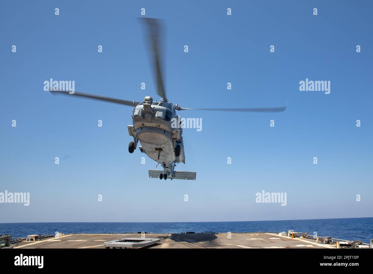 230329-N-WQ732-1023 CARIBBEAN SEA (March 29, 2023) – An MH-60R Seahawk ...