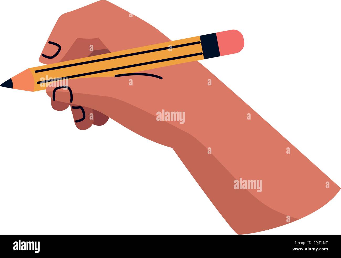 Writing pose vector Cut Out Stock Images & Pictures - Alamy