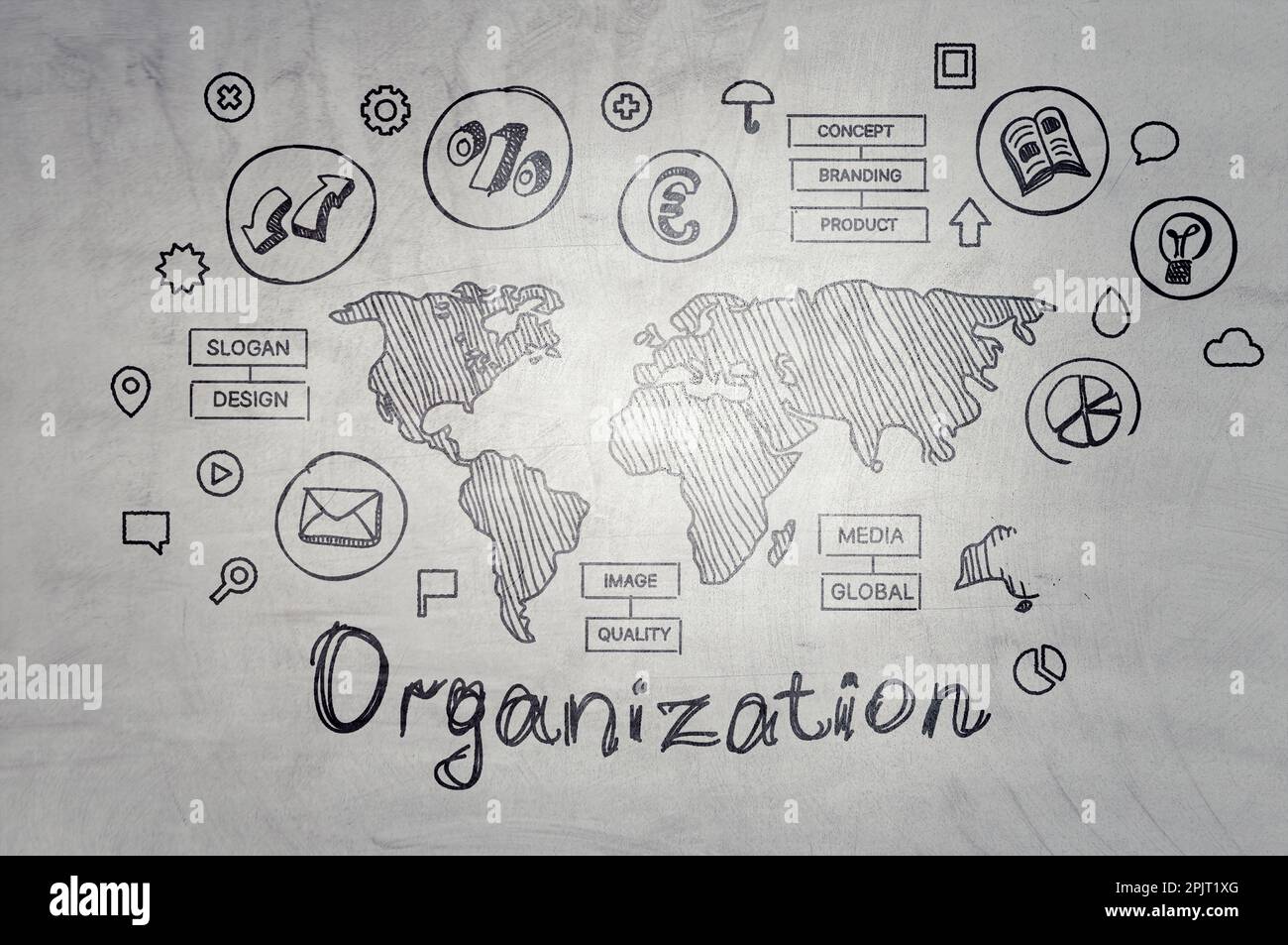 World map and organization concept Stock Photo - Alamy
