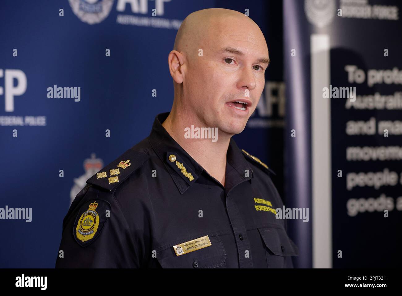 ABF Commander James Copeman speaks to media in Brisbane, Tuesday, April ...