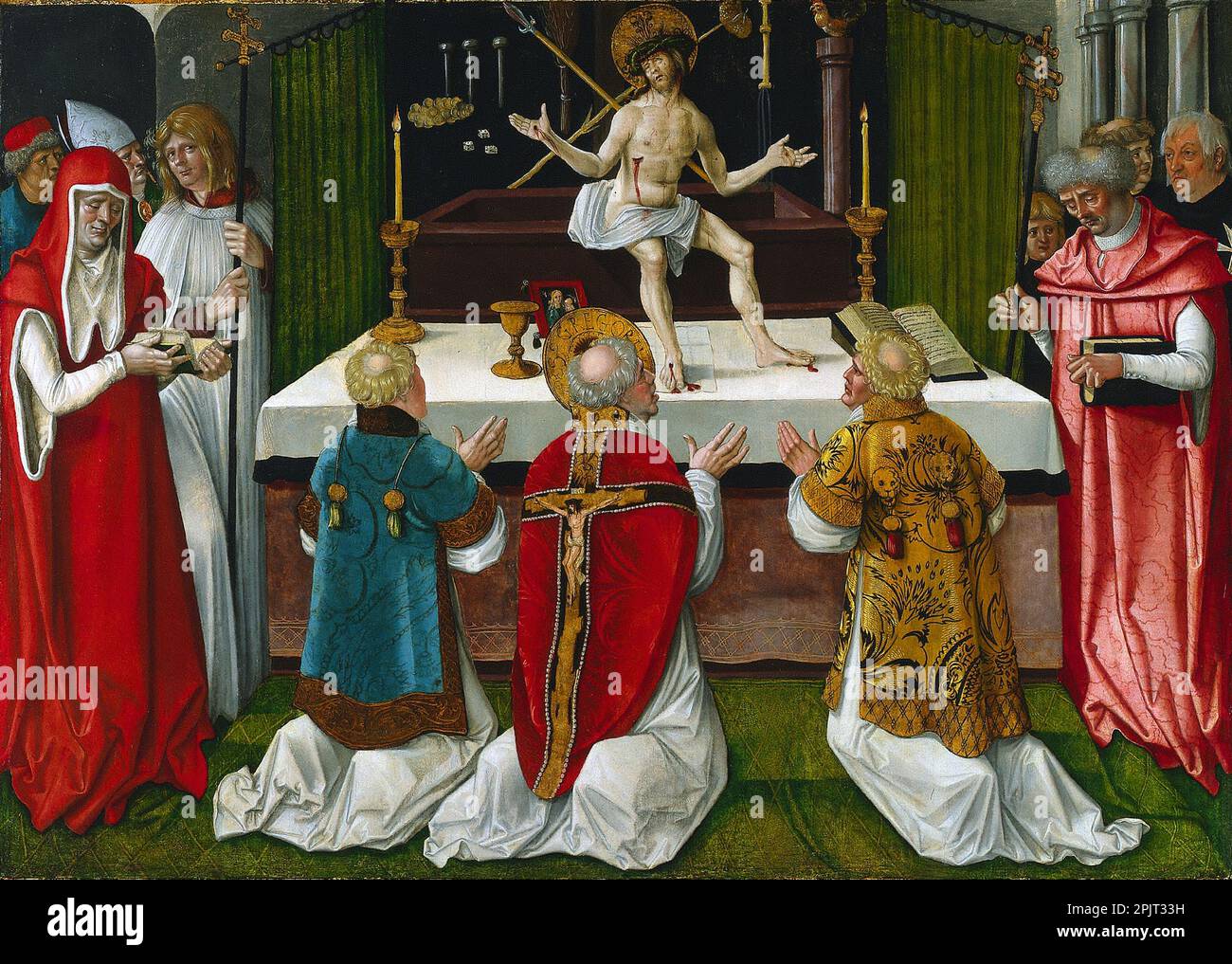 The Mass of St Gregory, 1511. The painting is by the Renaissance German ...