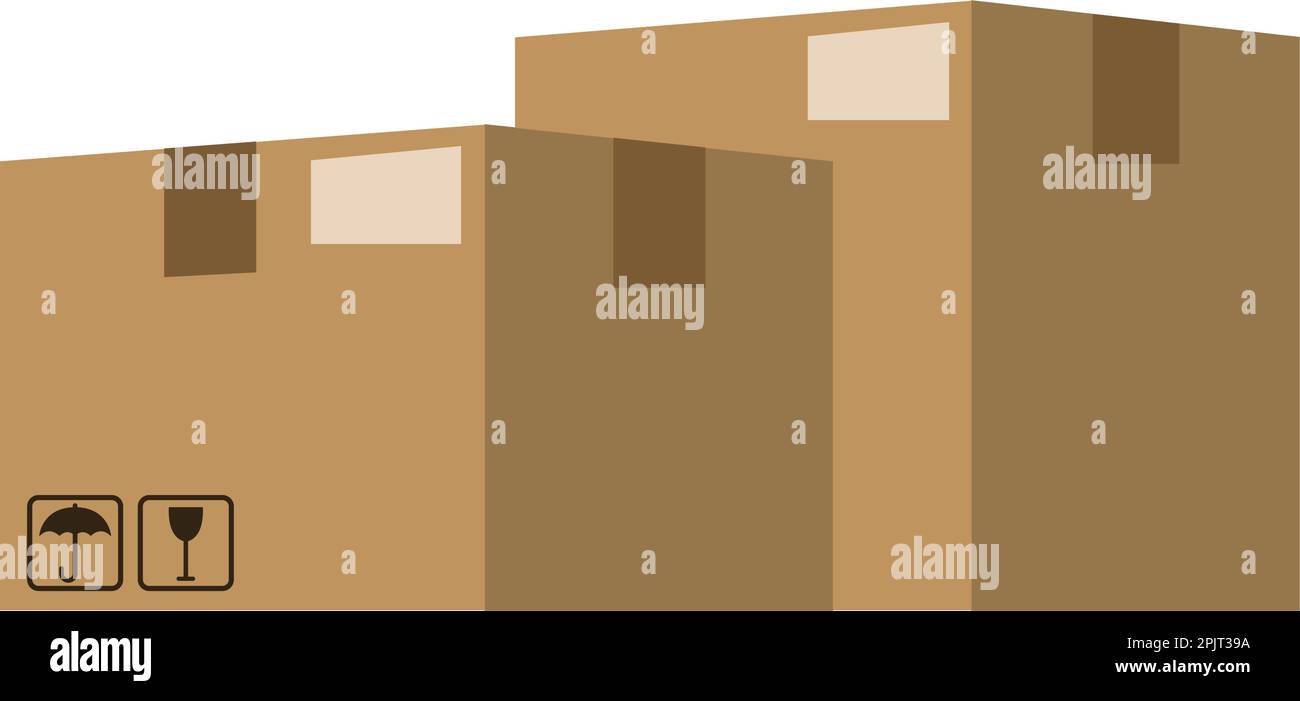 Cardboards carton Stock Vector Images - Alamy