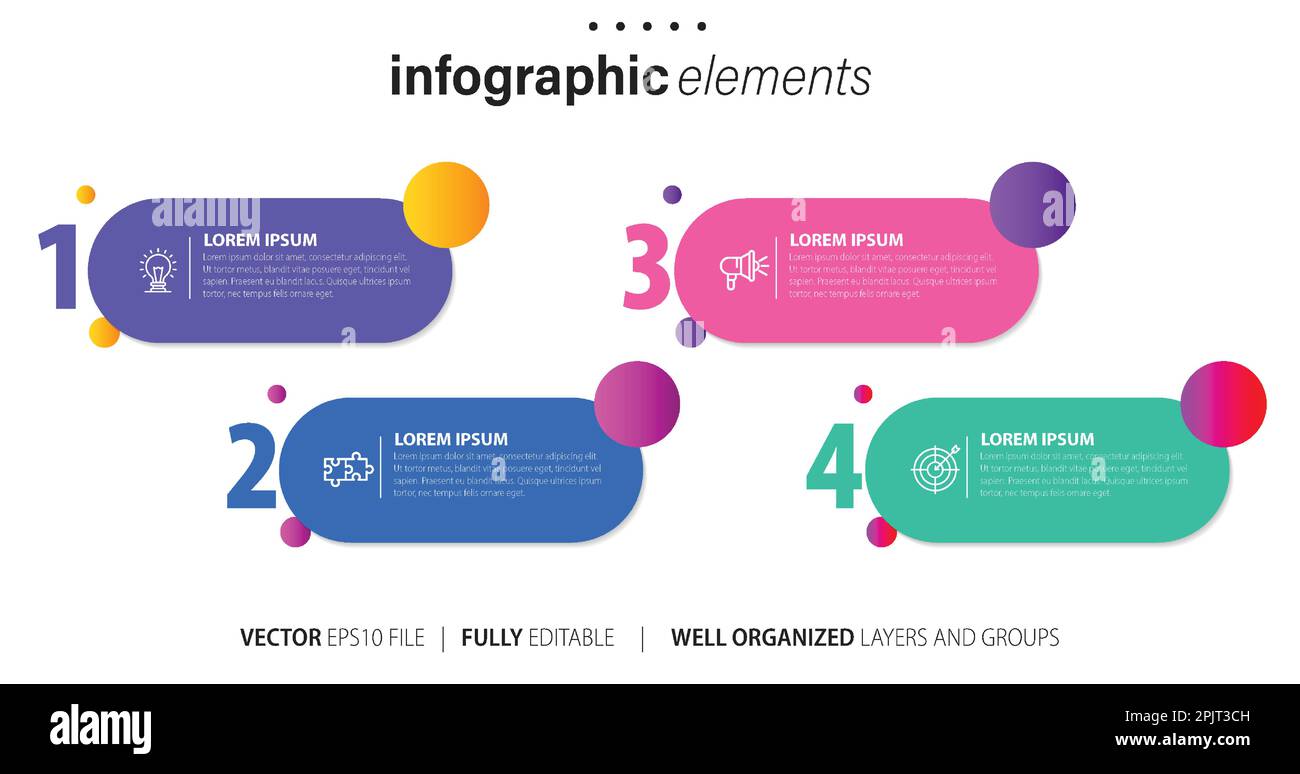 Bubble speech concept infographic Cut Out Stock Images & Pictures - Alamy