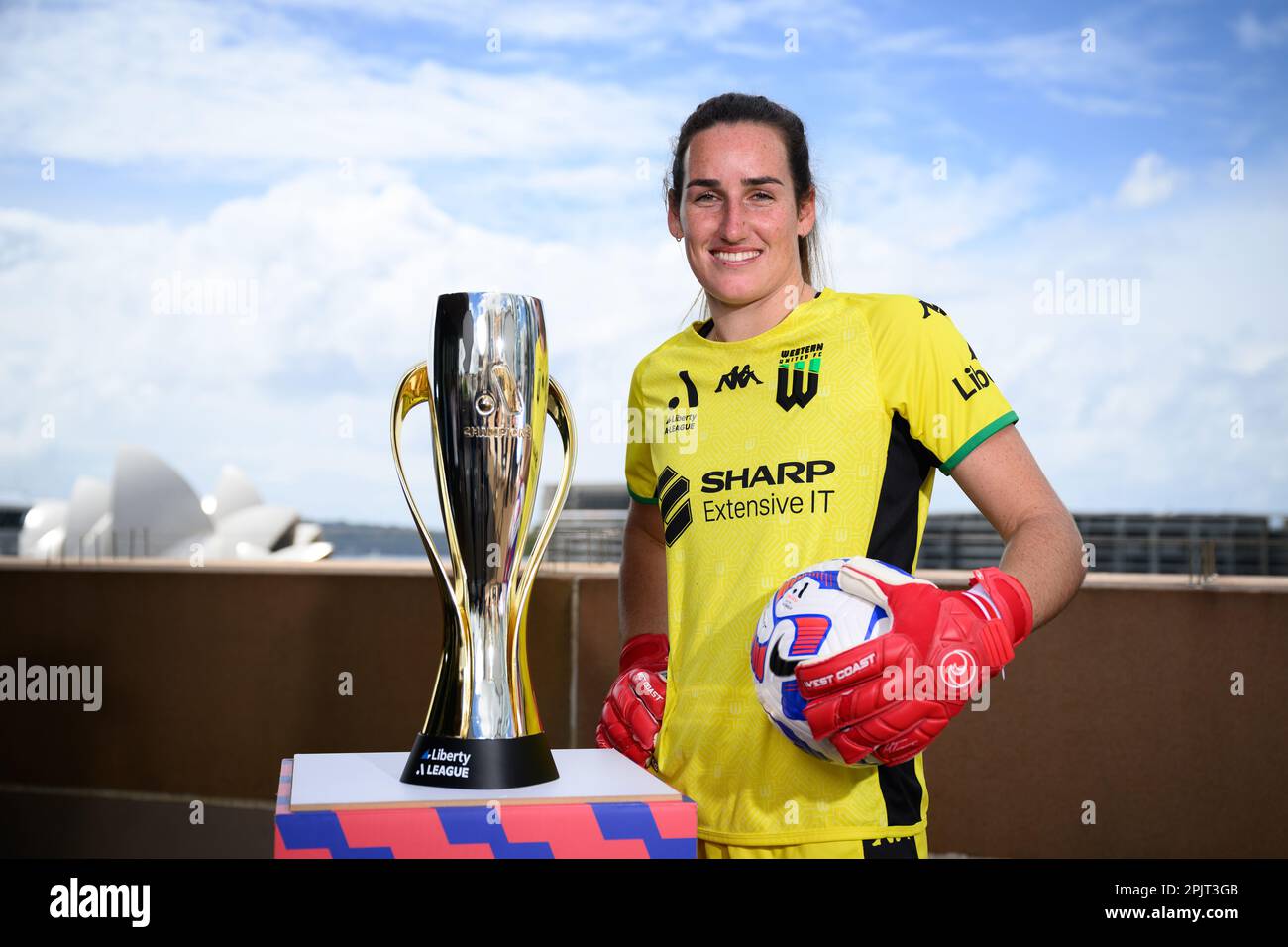 Western United goalkeeper and vice-captain Hillary Beall poses for a ...