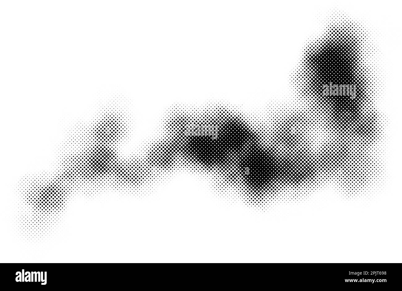 Halftone smoke texture. Black and white dotted fog background. Comic ...