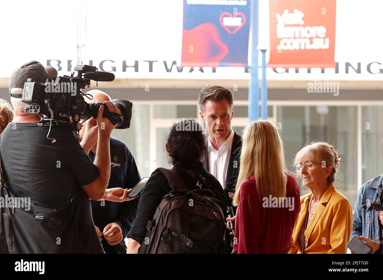 NSW Premier Chris Minns during a visit to Lismore, NSW, Tuesday, April ...