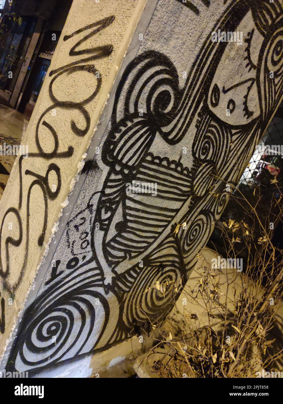 Athens street graffiti art wall painting freestyle big size high ...