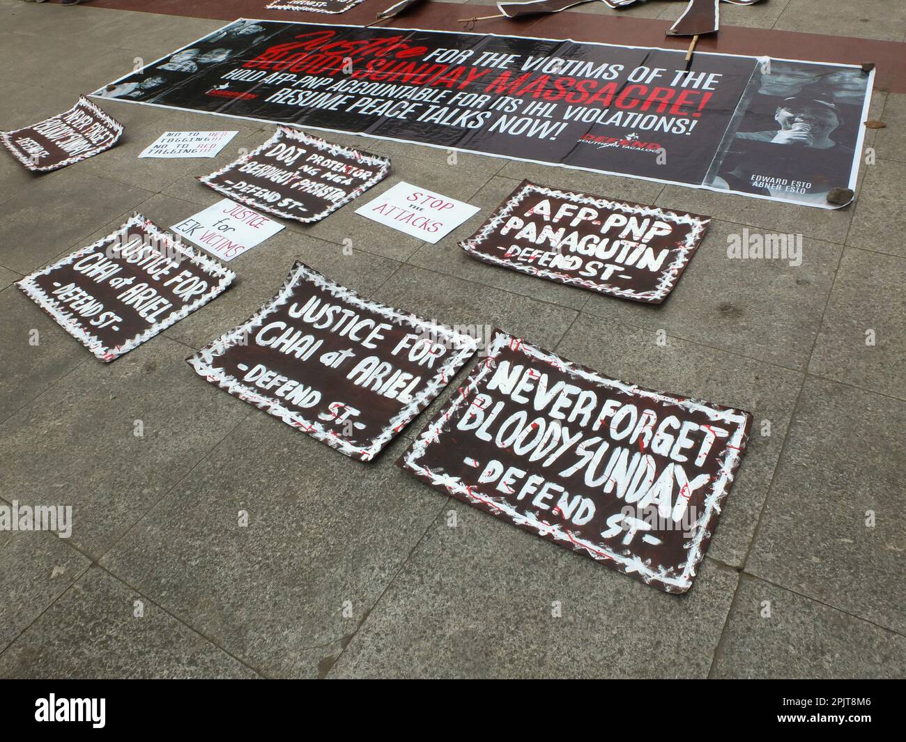 Manila, Philippines. 03rd Apr, 2023. Different kinds of placards and a ...