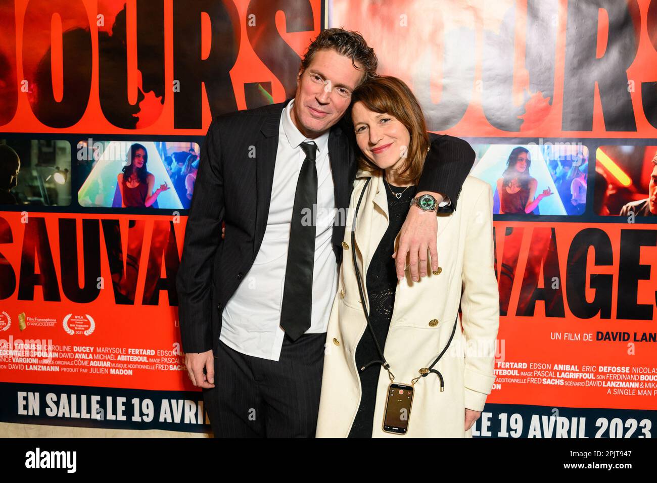 Paris, France. 03rd Apr, 2023. David Lanzmann and his wife Caroline ...