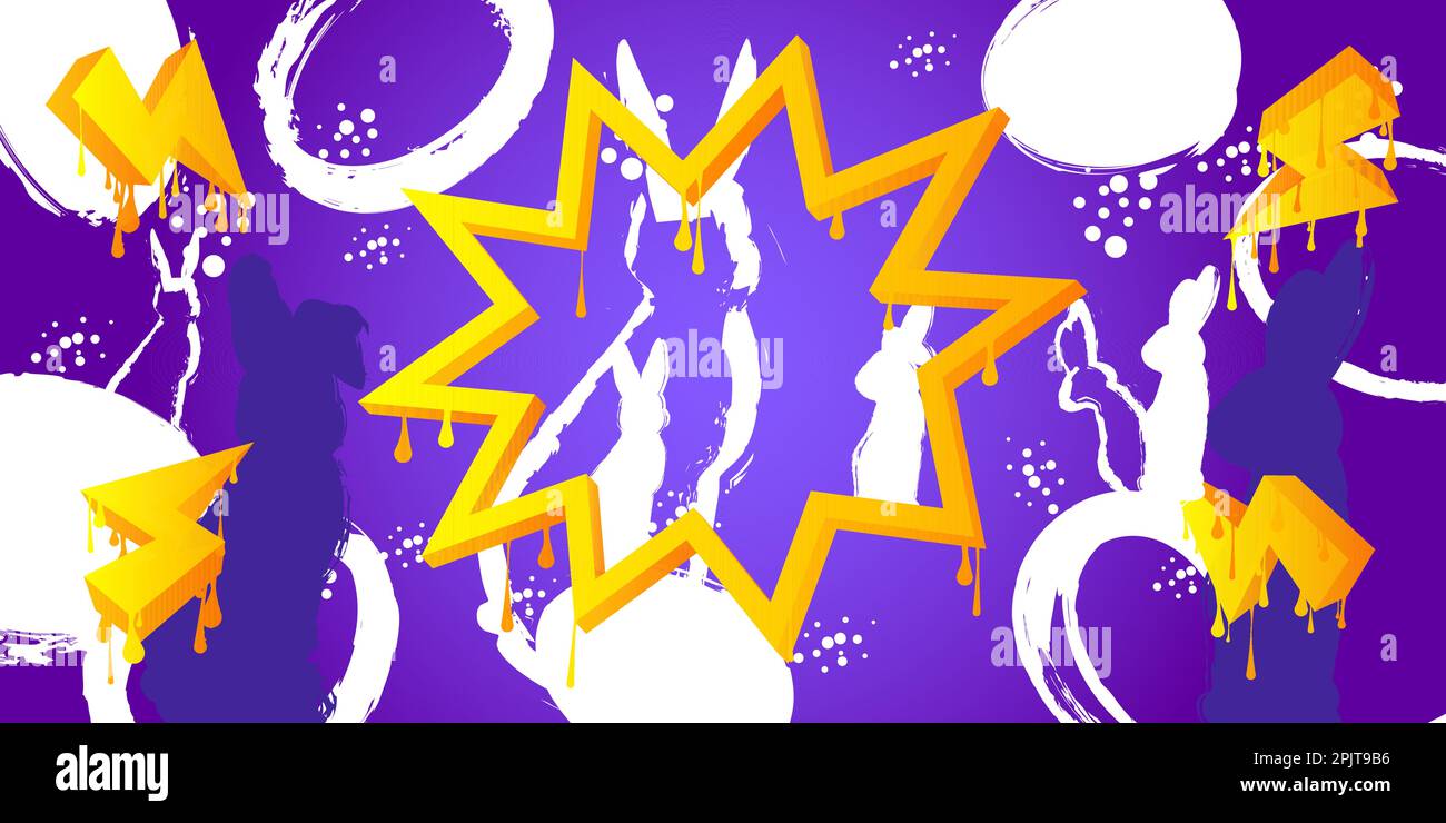 Abstract Easter Graffiti background. Modern street art holiday ...