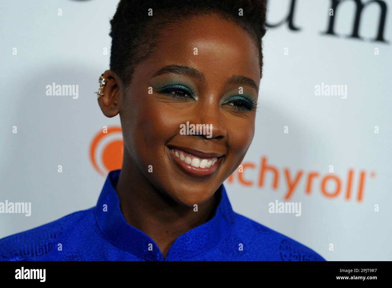 Thuso Mbedu arrives at the premiere of "Suzume" on Monday, April 3 ...