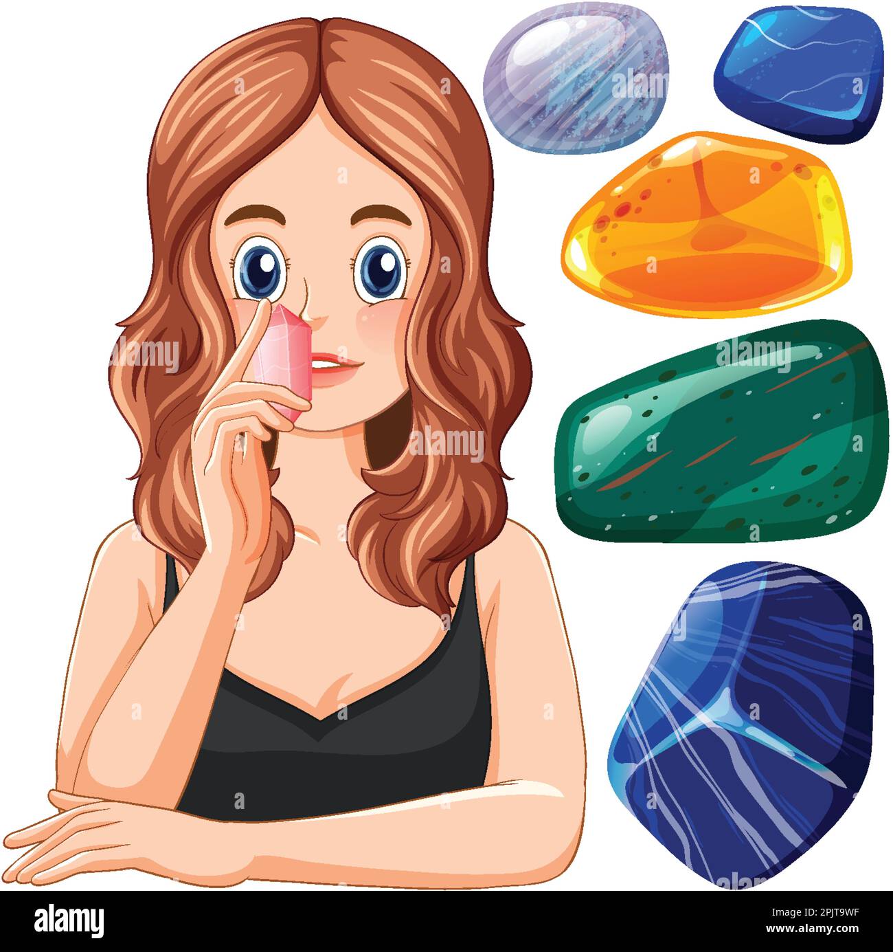 Set of lucky gem stone illustration Stock Vector Image & Art - Alamy