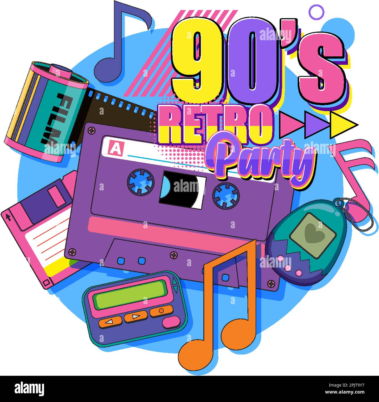Clipart 90s 90s Pop Art Icons Icon Vector Illustration Graphic Design
