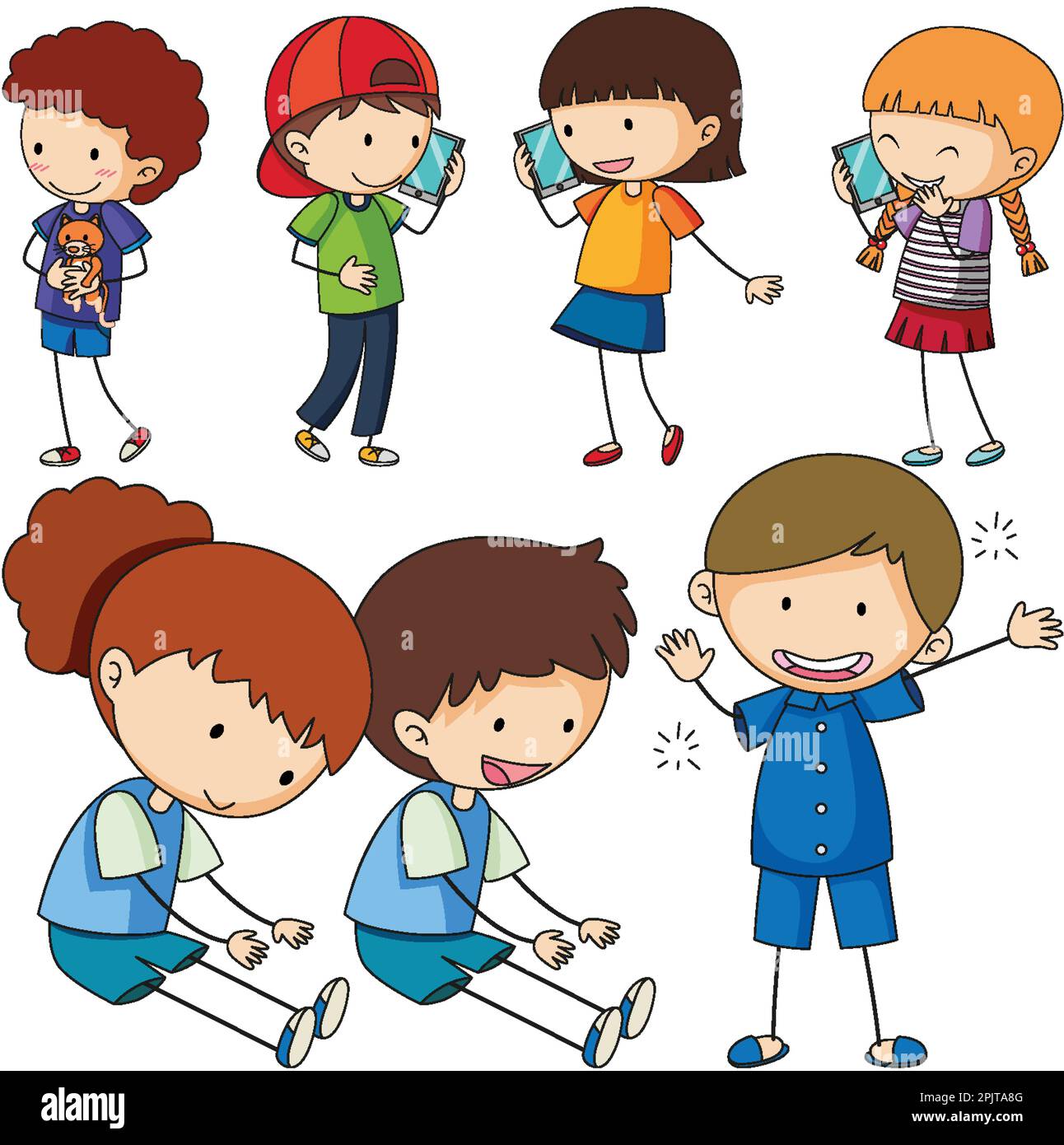 Fun Doodle Kids Doing Various Activities illustration Stock Vector ... Fun Doodle Kids Doing Various Activities illustration Stock Vector ...