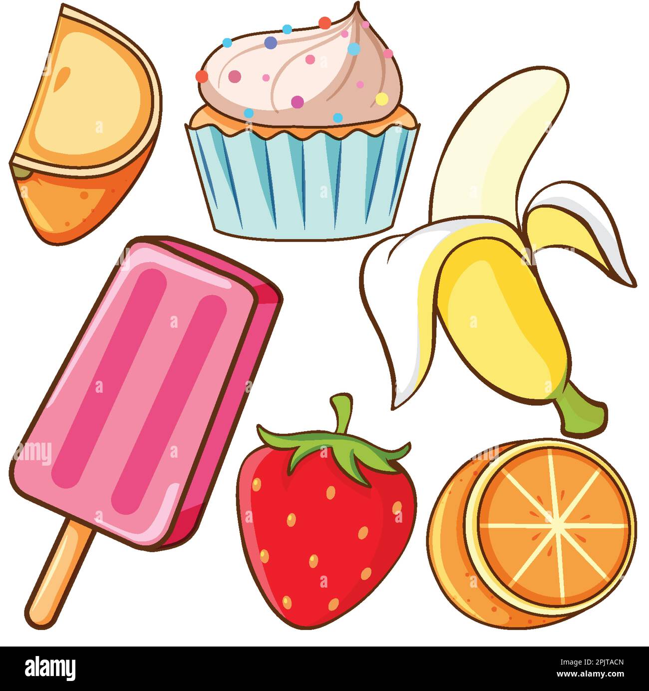 Set of food simple style illustration Stock Vector Image & Art - Alamy