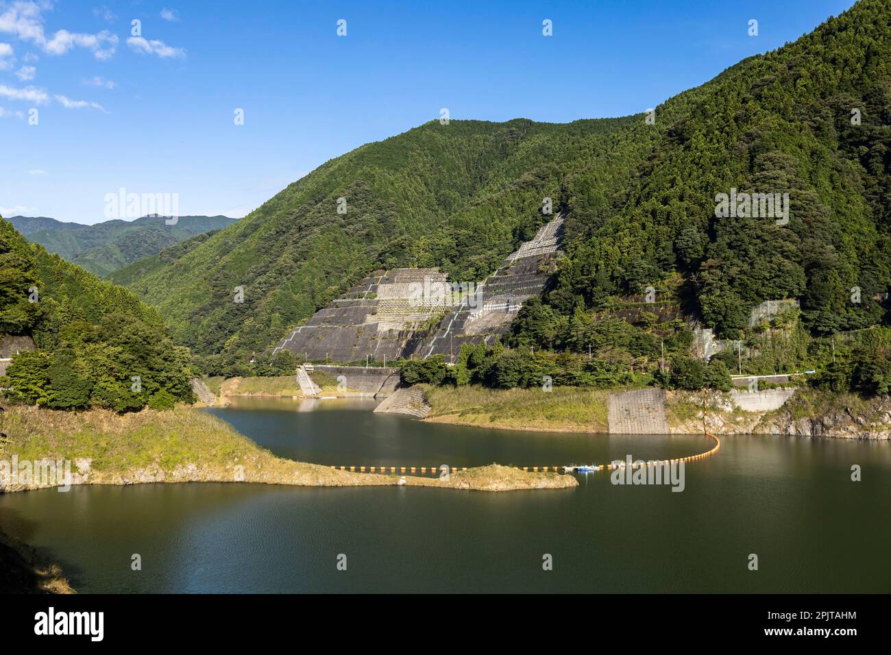 Rock fill dam "Arima", multiperpose, Lake Naguri(Nagri-ko), Okumusashi ...