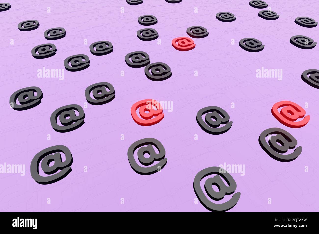 Email marks or at sign icon on purple background 3d render. At symbol ...