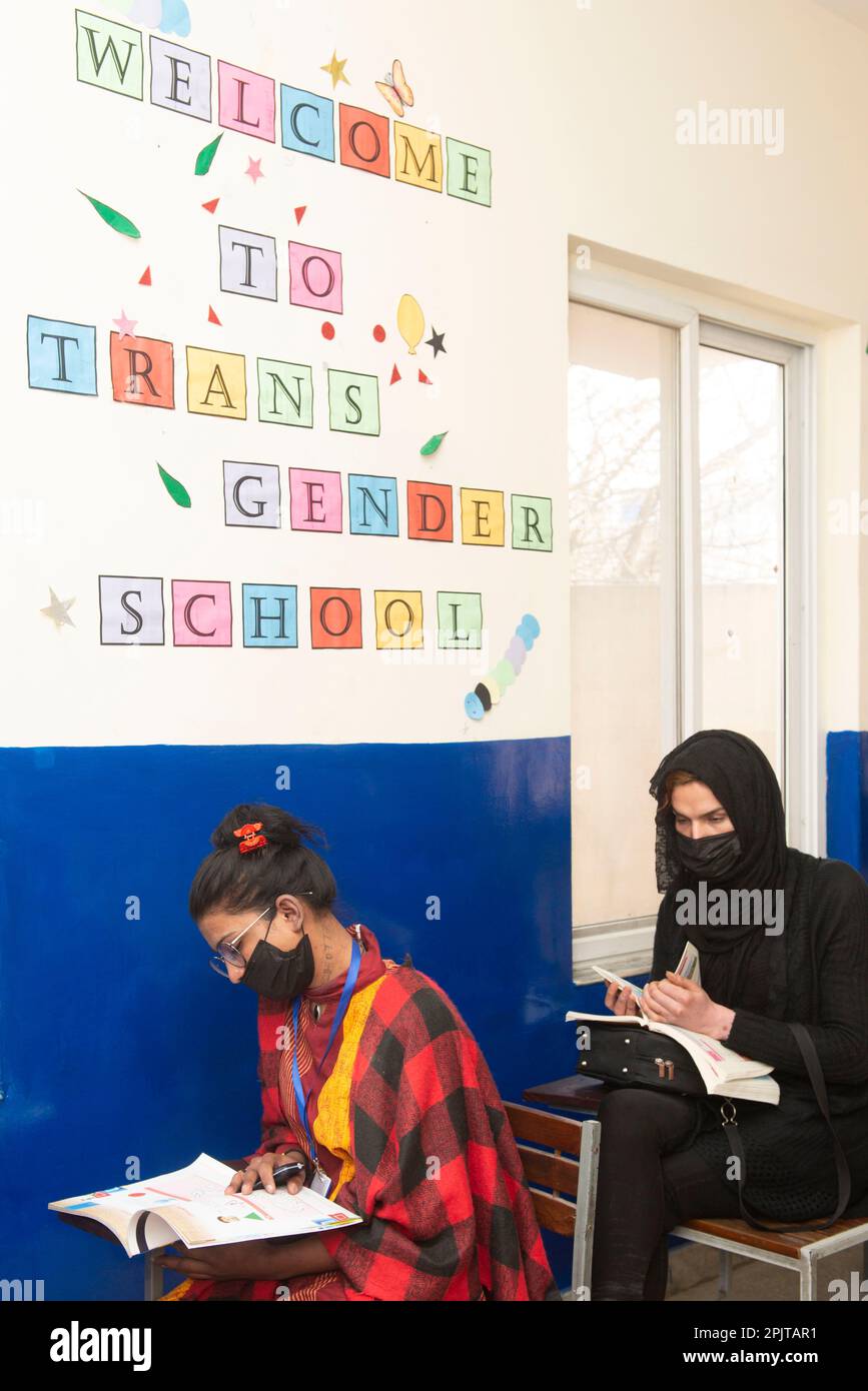 Lahore, Pakistan. 31st Jan, 2023. Transgender people teaching at school ...