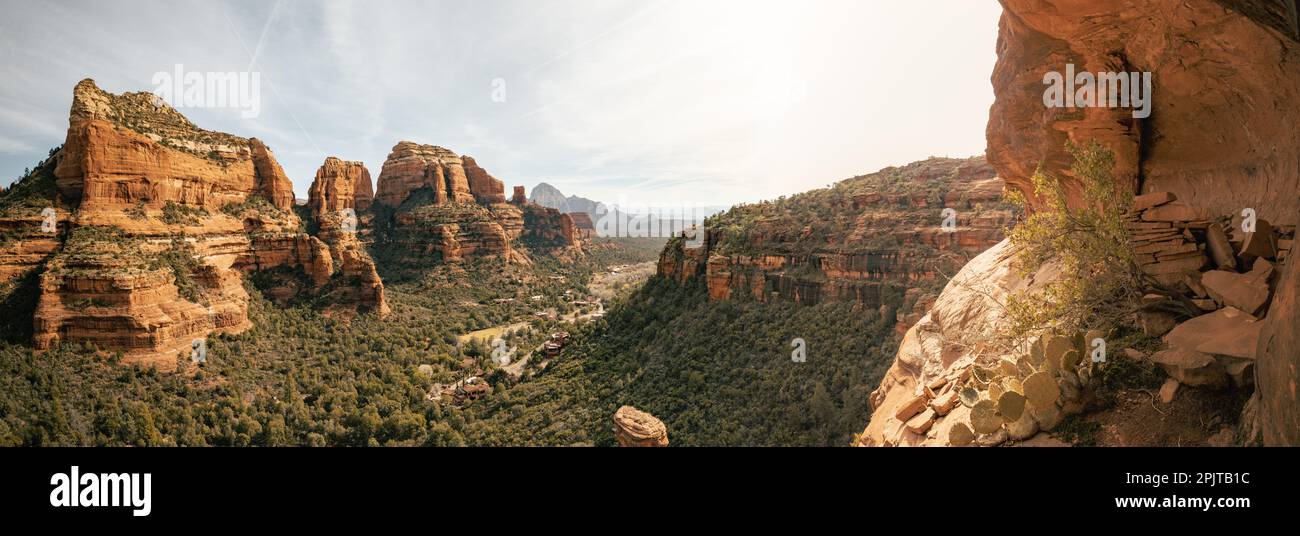 View of Boynton Canyon and Enchantment Resort tfrom high cliff above ...