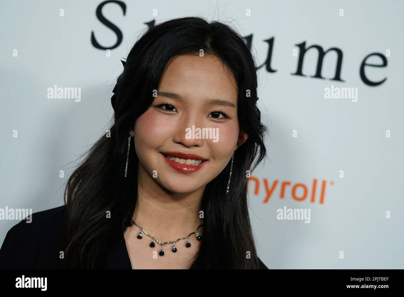 Rosalie Chiang arrives at the premiere of "Suzume" on Monday, April 3 ...