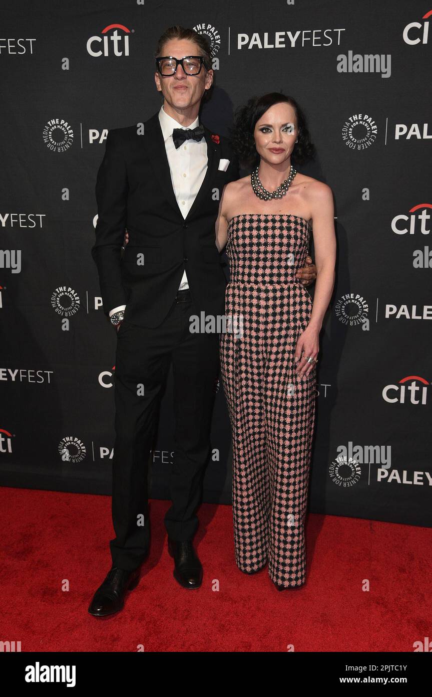 Mark Hampton, left, and Christina Ricci arrive at a screening of ...