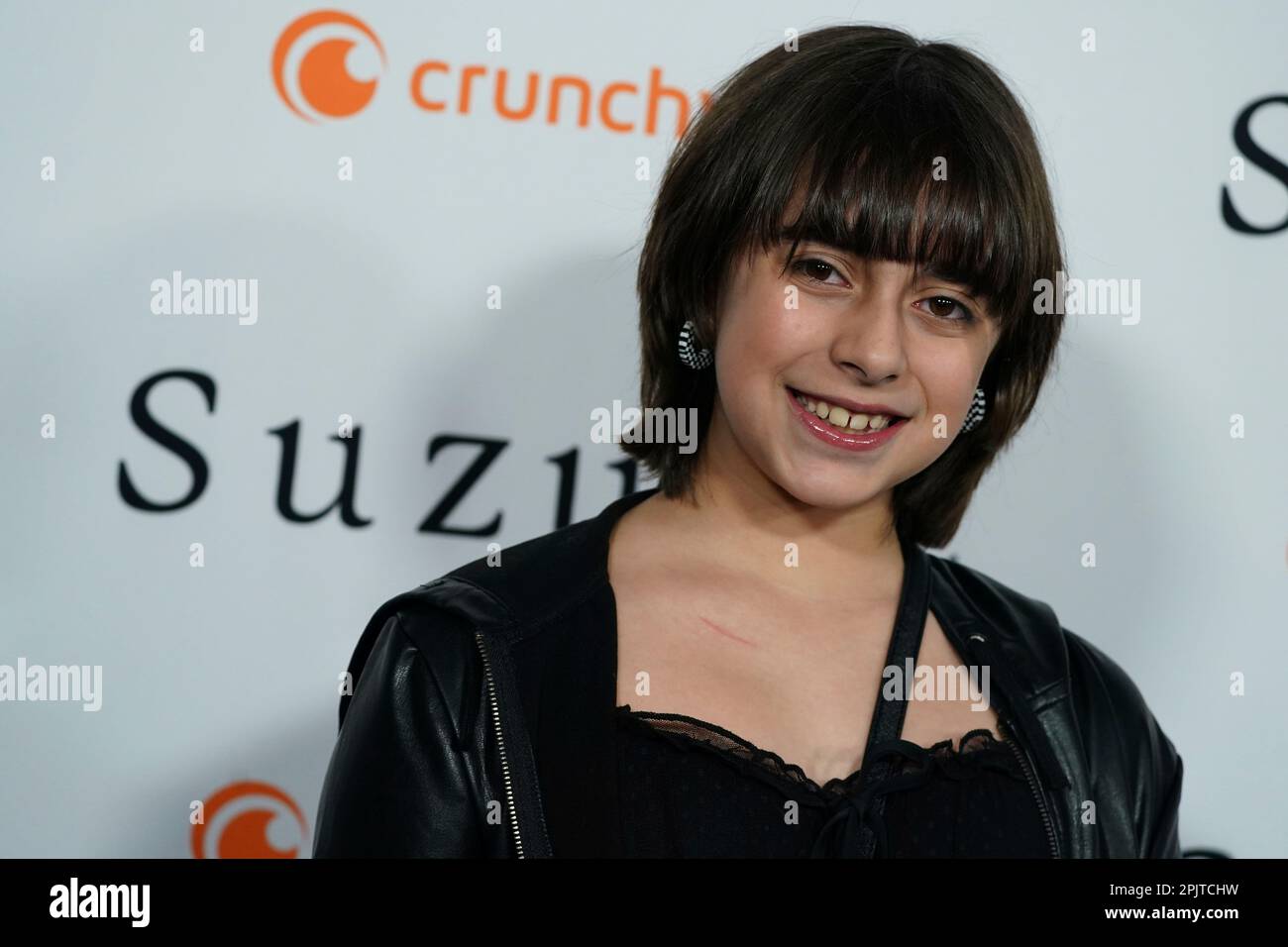 Lena Josephine Marano arrives at the premiere of "Suzume" on Monday ...