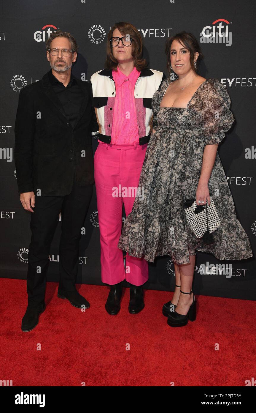 Jonathan Lisco, from left, Bart Nickerson and Ashley Lyle arrive at a ...