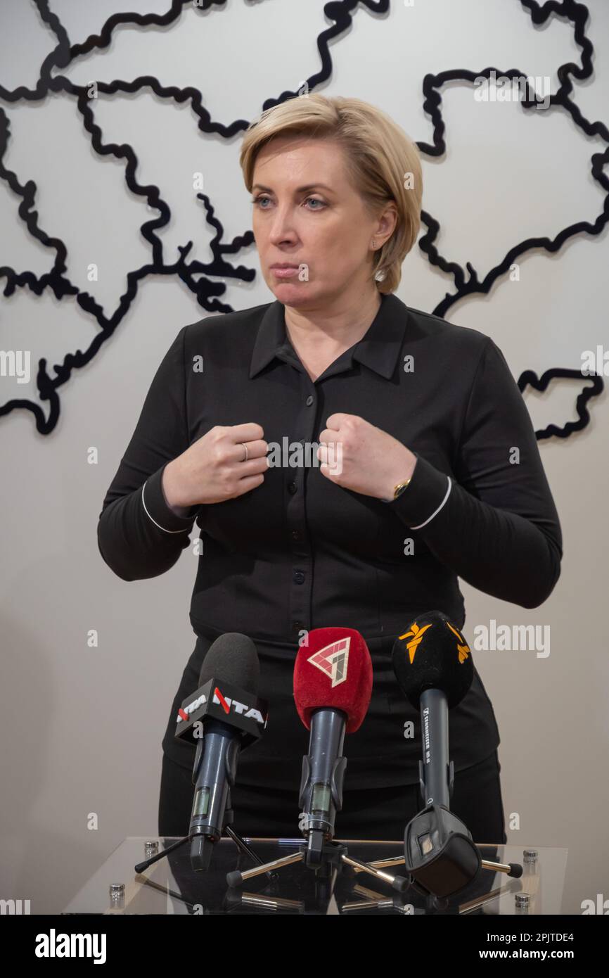 Lviv, Ukraine. 04th Mar, 2023. Iryna Vereshchuk, Deputy Prime Minister ...