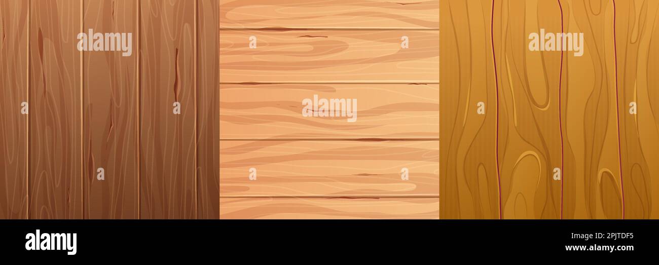 Set wooden material, textured surface wood comic background in cartoon ...