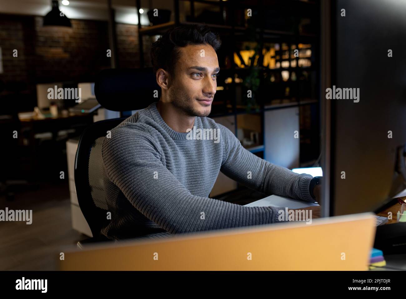 Happy using computer hi-res stock photography and images - Alamy