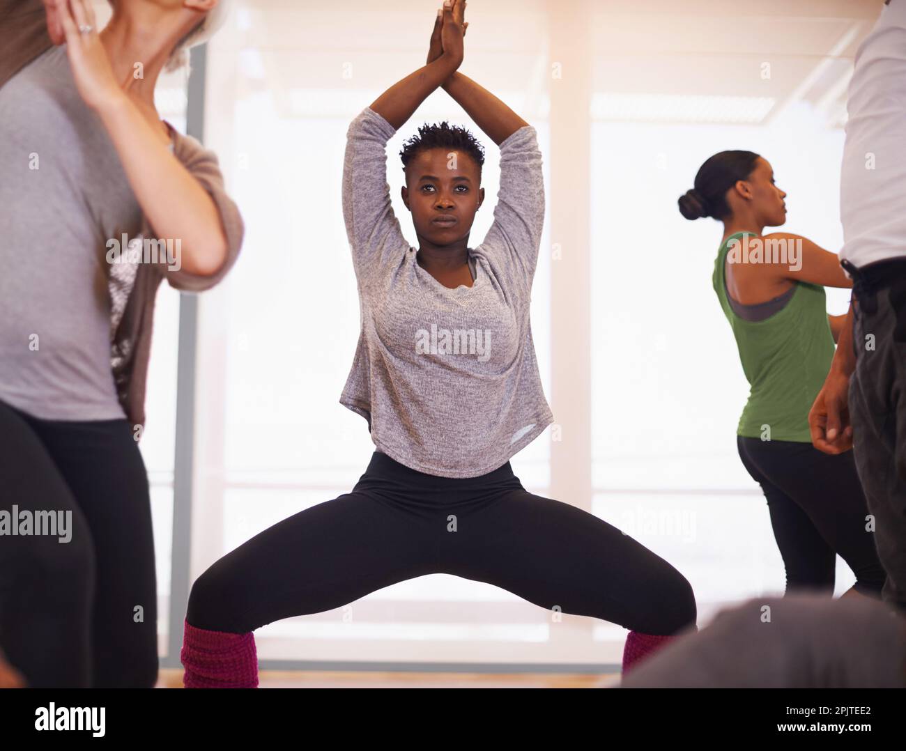 Friends and dance partners. a group of people practicing in a dance ...
