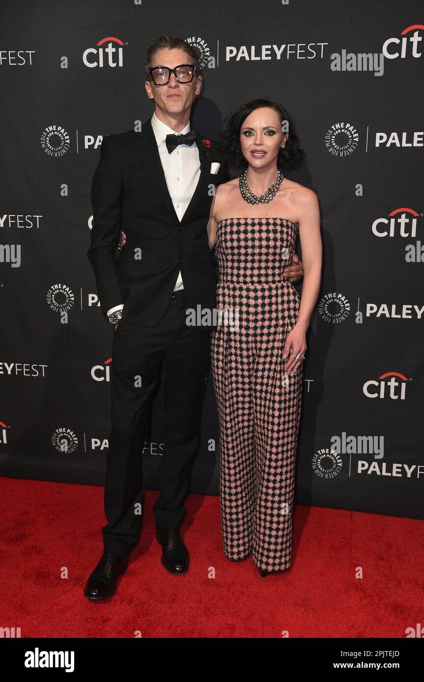 Mark Hampton, left, and Christina Ricci arrive at a screening of ...
