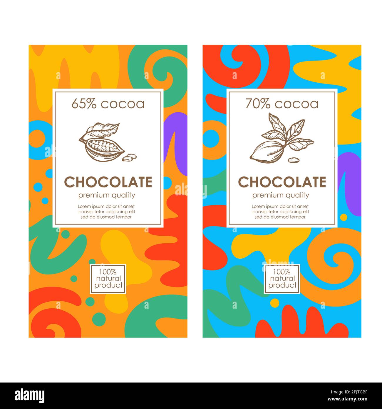CHOCOLATE BRIGHT PACK Abstract Colorful Organic Templates Background ...