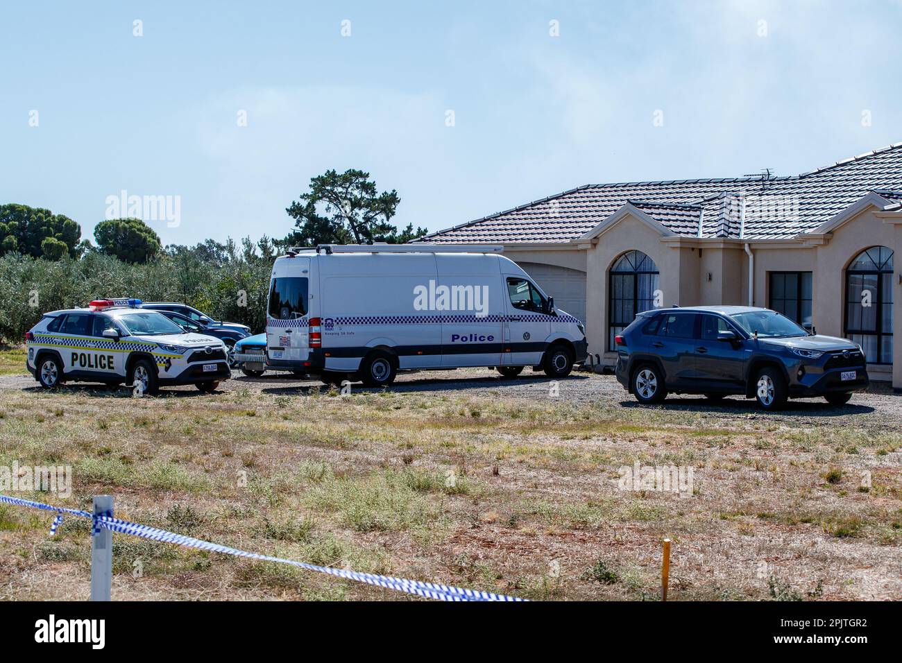 Police during a search for the remains of Steven Murphy, in Adelaide ...