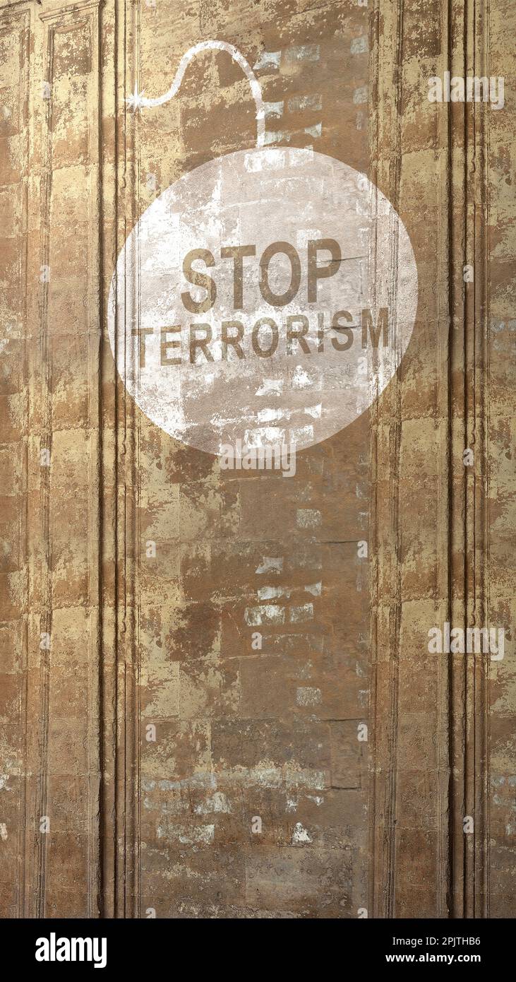 Stop terrorism sign hi-res stock photography and images - Alamy