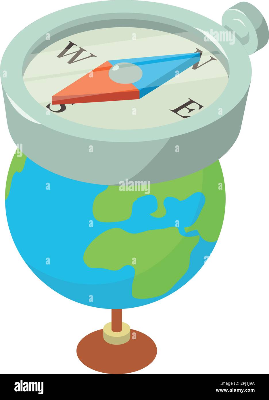 Travel symbol icon isometric vector. Globe of planet earth and big ...