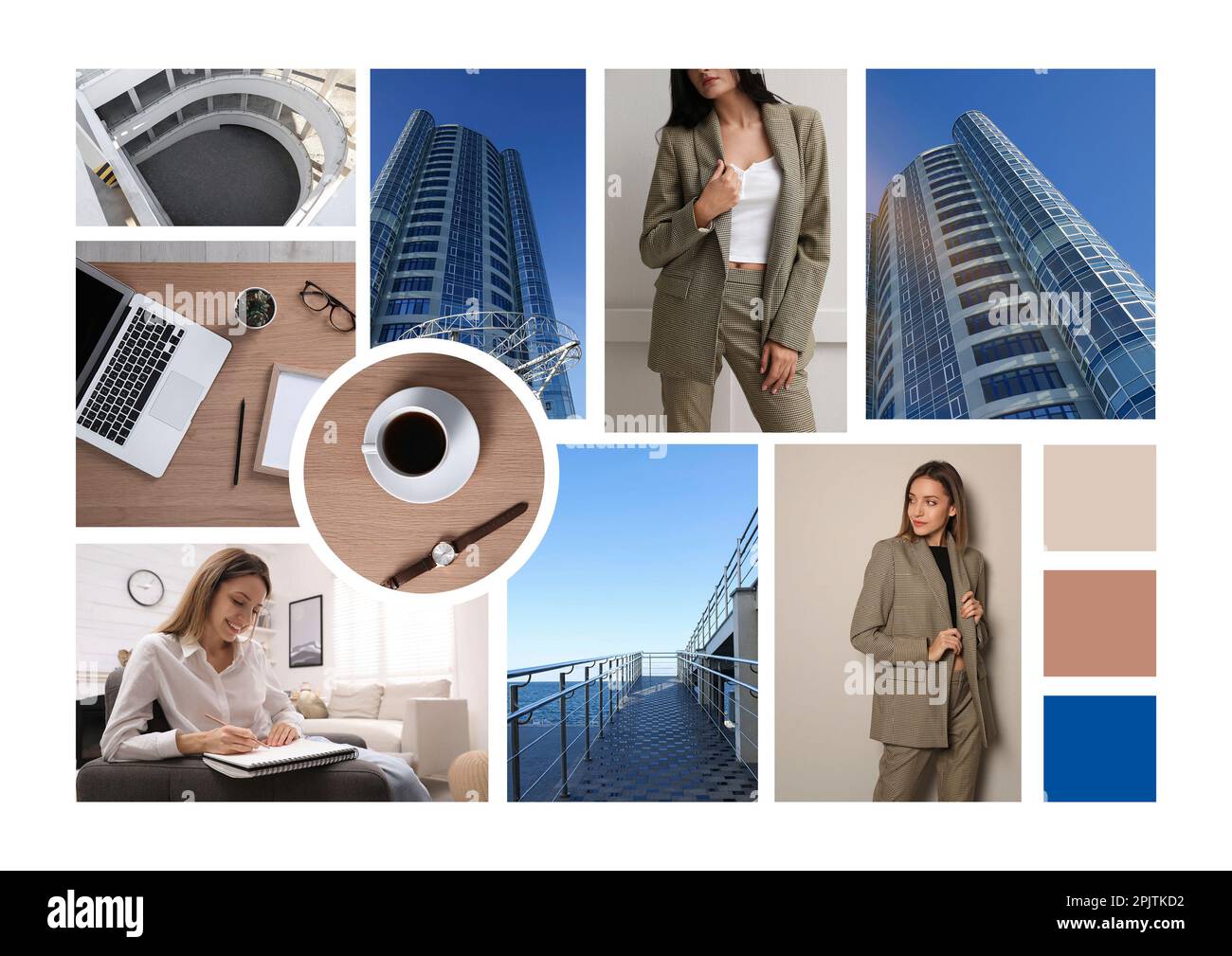 Inspiring mood board. Collage with beautiful and aesthetic photos Stock ...