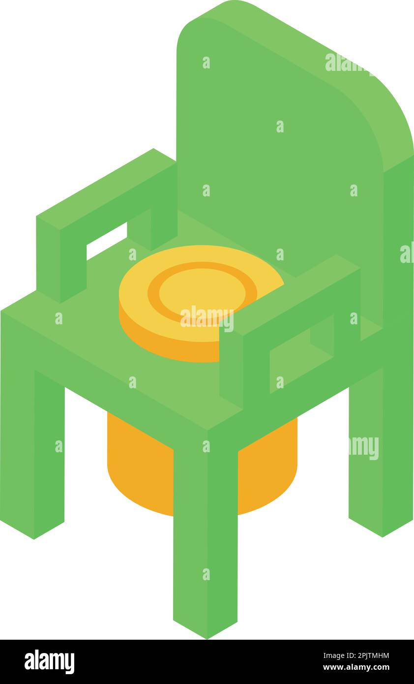 Chair potty icon isometric vector. Baby toilet. Childhood plastic Stock ...