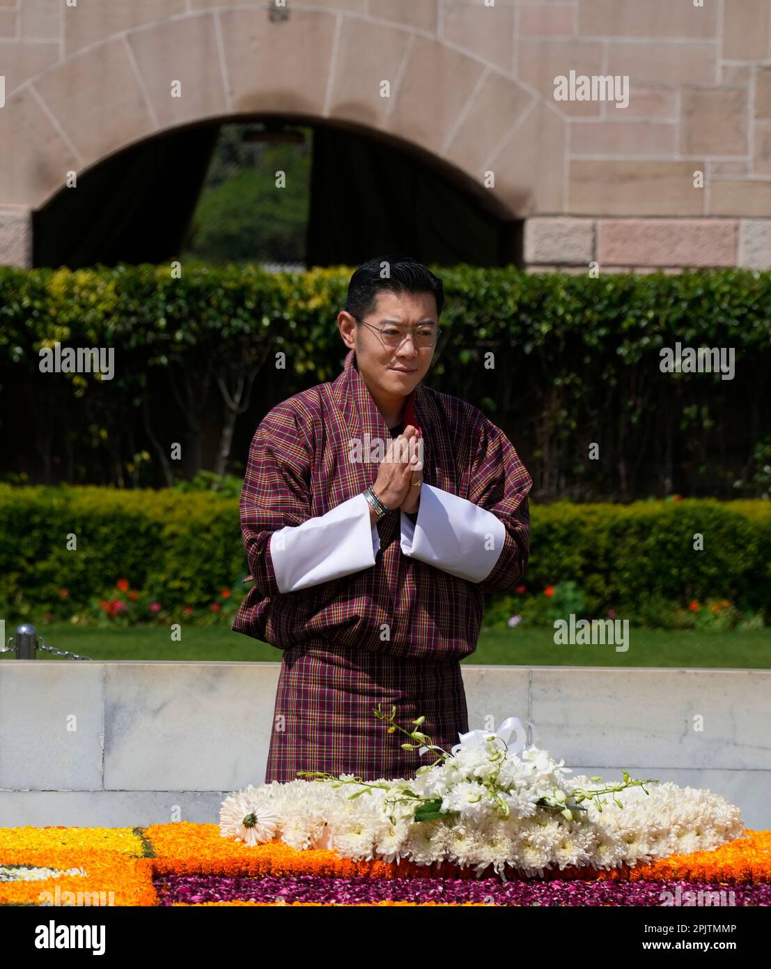 Bhutan King Jigme Khesar Namgyel Wangchuck, pays tributes at the ...