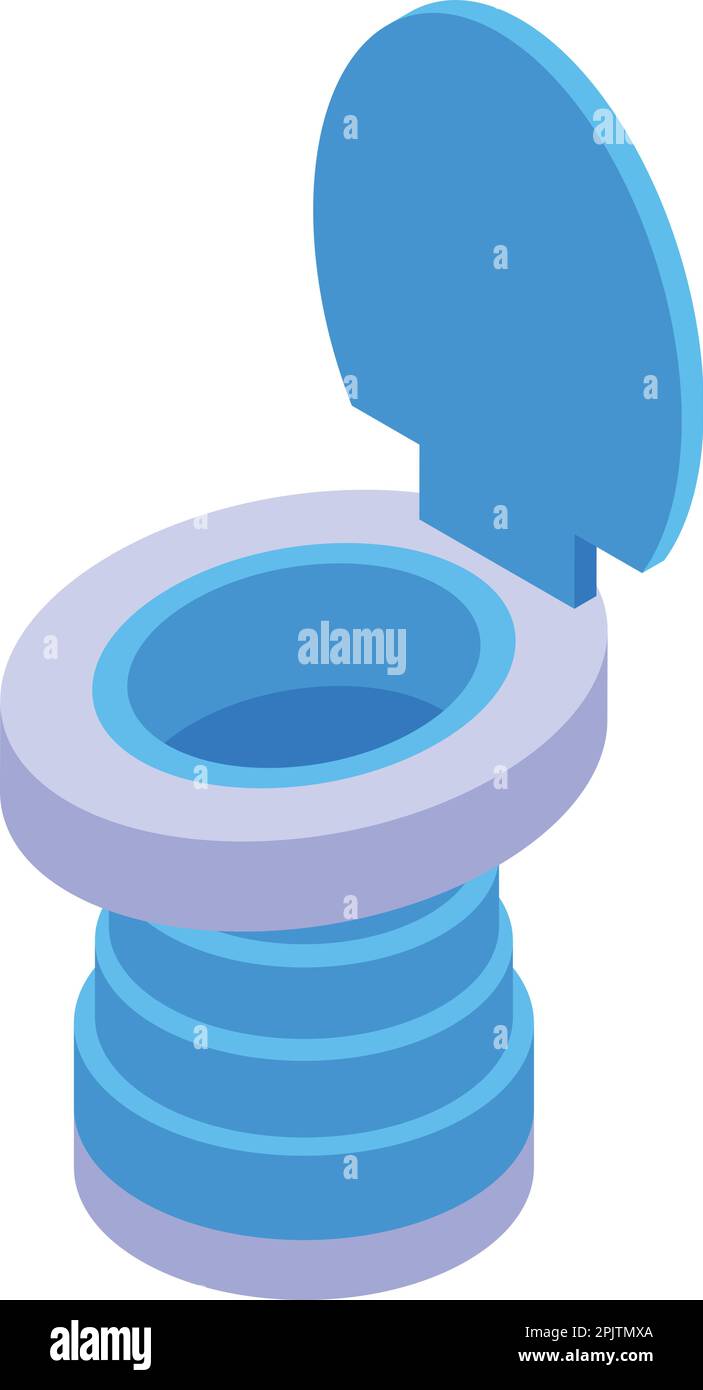 Plastic seat chair icon isometric vector. Potty toilet. Object room ...