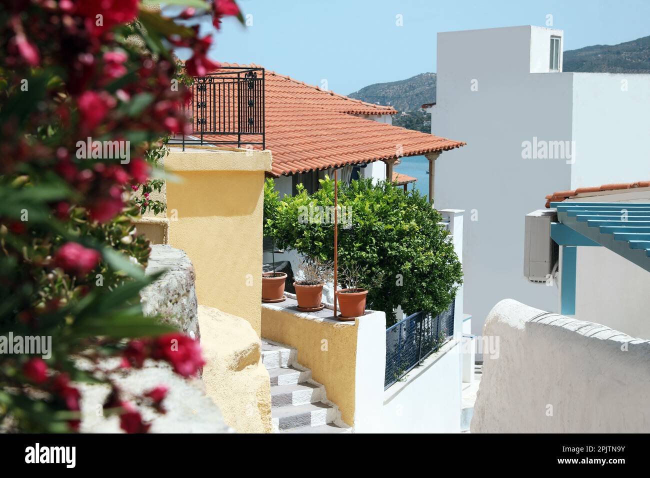 City street with beautiful buildings on sunny day Stock Photo - Alamy