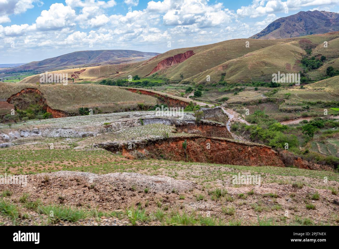 Devastated Madagascar landscape, Mandoto, Province Vakinankaratra ...