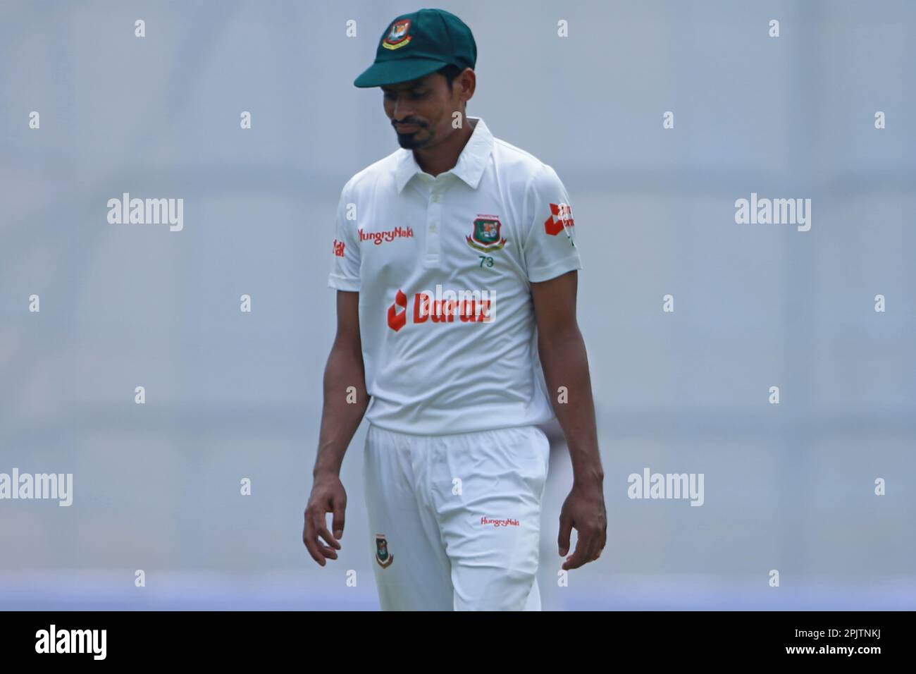 Taijul Islam during the alone test match between Bangladesh and Ireland ...